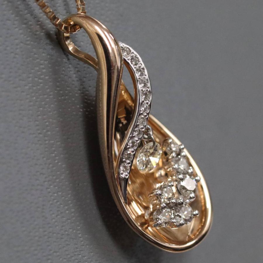 K18PG/WGダイヤモンドペンダント D0.10 D0.20 4.5g ピンクゴールド ホワイトゴールド 調整式 45cm : 鴫原質店 - 通販 - Yahoo!ショッピング