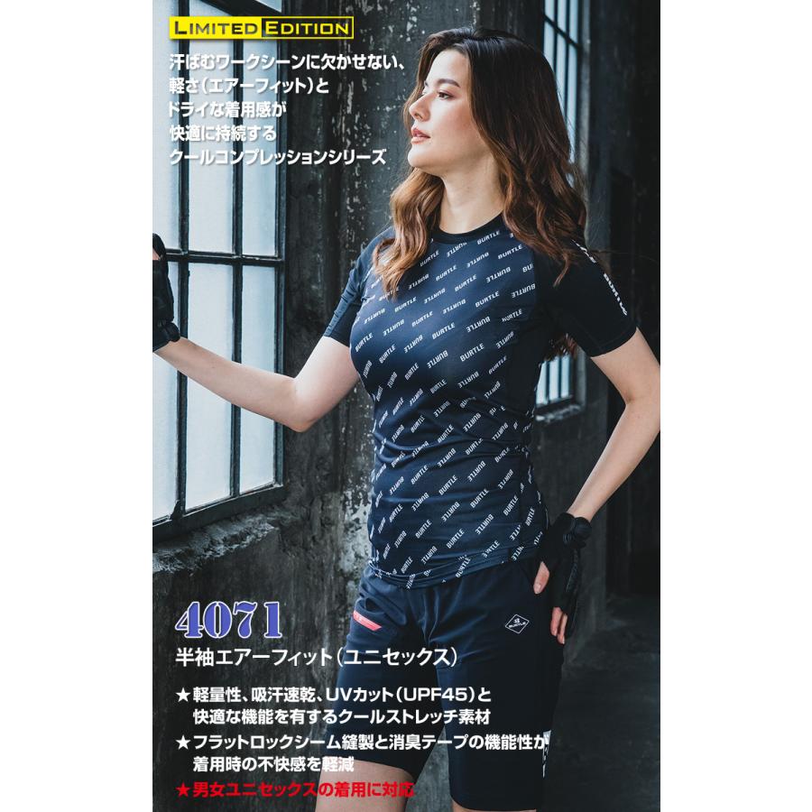 BURTLE バートル エアーフィット（ユニセックス） 4071 S〜XXL 半袖 インナー 吸汗速乾 消臭 メンズ レディース 作業服 作業着 春夏 熱中症対策 エアークラフト : 仕事着屋 ...