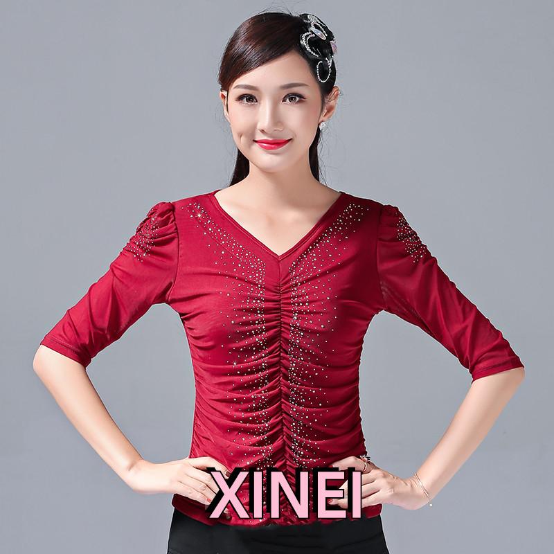 社交ダンスドレス ラテンドレス モダンドレス ロングスカート ダンスウエア 競技 デモ パーティー ダンス衣装 セットアップ トップス 012971 : 012971 : XINEIダンス ...