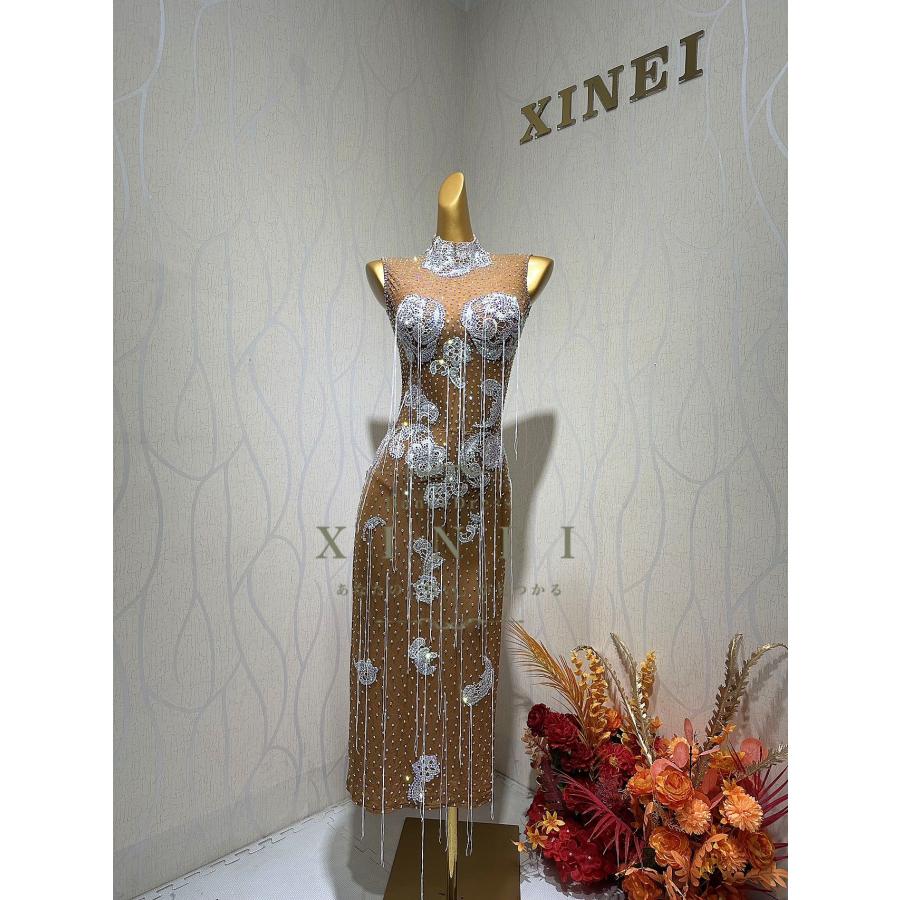 社交ダンスドレス ラテンドレス モダンドレス ロングスカート ダンスウエア 競技 デモ パーティー ダンス衣装 ワンピース 013272 : XINEIダンスドレス - 通販 - Yahoo ...