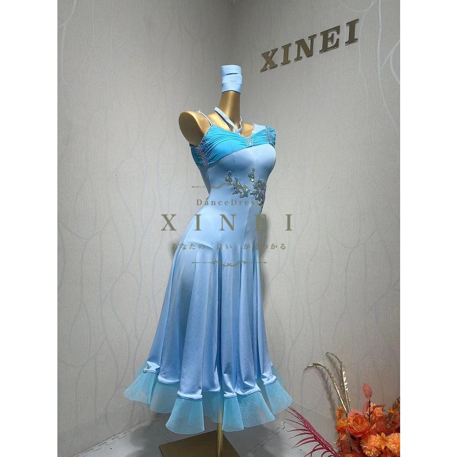 社交ダンスドレス ラテンドレス モダンドレス ロングスカート ダンスウエア 競技 デモ パーティー ダンス衣装 ワンピース 013331 : 013331 : XINEIダンスドレス - 通販 ...