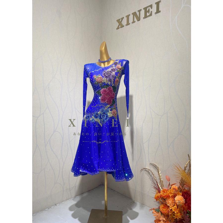 社交ダンスドレス ラテンドレス モダンドレス ロングスカート ダンスウエア 競技 デモ パーティー ダンス衣装 ワンピース 013393 : XINEIダンスドレス - 通販 - Yahoo ...