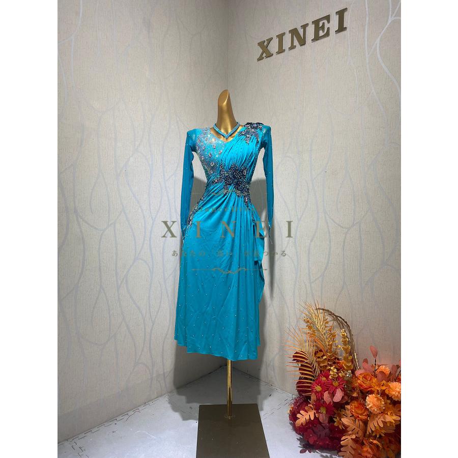 社交ダンスドレス ラテンドレス モダンドレス ロングスカート ダンスウエア 競技 デモ パーティー ダンス衣装 ワンピース 013492 : XINEIダンスドレス - 通販 - Yahoo ...