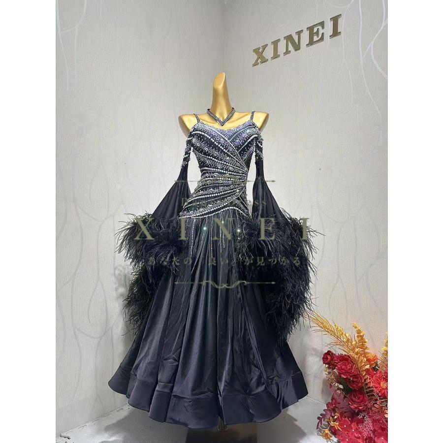 社交ダンスドレス ラテンドレス モダンドレス ロングスカート ダンスウエア 競技 デモ パーティー ダンス衣装 ワンピース 013522 : XINEIダンスドレス - 通販 - Yahoo ...