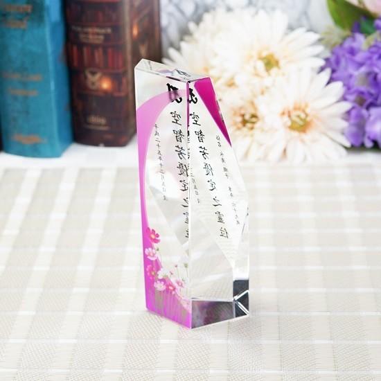 クリスタル位牌 KH-4UVS COLOR(大)サンドブラスト加工 カラー印刷バージョン : おぶつだんの志喜屋 - 通販 - Yahoo!ショッピング