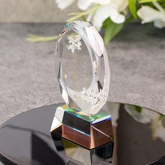 クリスタル位牌 KH-11UVSなごみ(小)サンドブラスト加工 カラー印刷バージョン : kh-uvs11n-1 : おぶつだんの志喜屋 - 通販 - Yahoo!ショッピング