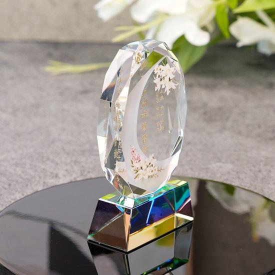 クリスタル位牌 KH-11UVSなごみ(小)サンドブラスト加工 カラー印刷バージョン : kh-uvs11n-1 : おぶつだんの志喜屋 - 通販 - Yahoo!ショッピング