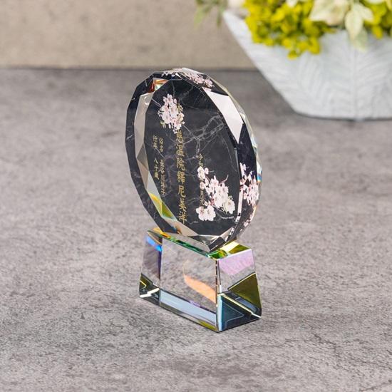 クリスタル位牌 KH-14UVS大理石(大)サンドブラスト加工 カラー印刷バージョン : おぶつだんの志喜屋 - 通販 - Yahoo!ショッピング