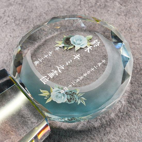 クリスタル位牌 KH-14UVSローズ(小)サンドブラスト加工 カラー印刷バージョン : おぶつだんの志喜屋 - 通販 - Yahoo!ショッピング