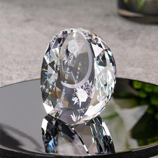 クリスタル位牌 KH-16UVSローズ(大)サンドブラスト加工 カラー印刷バージョン : おぶつだんの志喜屋 - 通販 - Yahoo!ショッピング