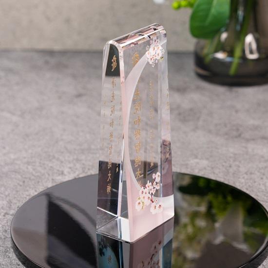 クリスタル位牌 KH-18UVSなごみ(小)サンドブラスト加工 カラー印刷バージョン : kh-uvs18n-1 : おぶつだんの志喜屋 - 通販 - Yahoo!ショッピング