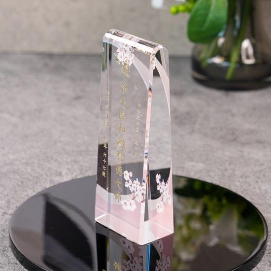 クリスタル位牌 KH-18UVSなごみ(大)サンドブラスト加工 カラー印刷バージョン : おぶつだんの志喜屋 - 通販 - Yahoo!ショッピング