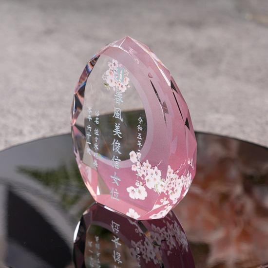 クリスタル位牌 KH-21UVSなごみ(中)サンドブラスト加工 カラー印刷バージョン : kh-uvs21n-2 : おぶつだんの志喜屋 - 通販 - Yahoo!ショッピング