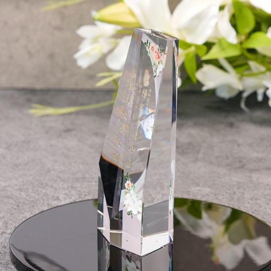 クリスタル位牌 KH-4UVSなごみ(小)サンドブラスト加工 カラー印刷バージョン : kh-uvs4n-1 : おぶつだんの志喜屋 - 通販 - Yahoo!ショッピング