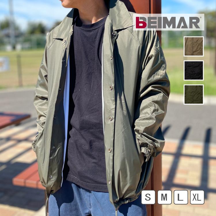 BEIMAR（ビーマー） ジャケット メンズ 秋 冬 無地 ブラック ブルゾン 防水 おしゃれ 安い コーチジャケット アウター 20代 30 ...