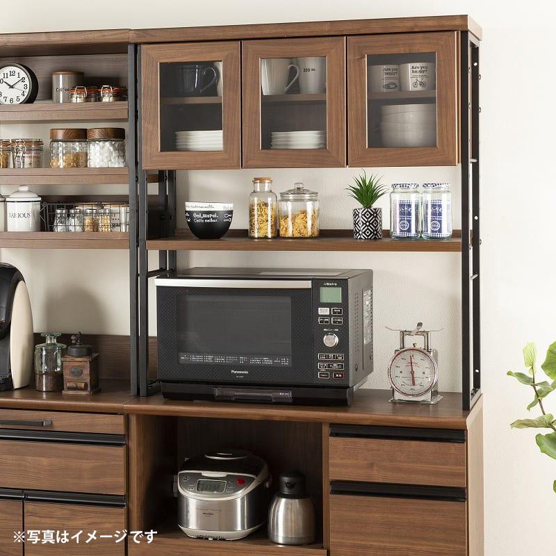 食器棚 おしゃれ キッチン キッチン収納 キッチンボード 幅90cm 高さ186cm ダイニングボード ハーブ 90-OP-B WN ウォールナット (配送員設置) : 041355 ...