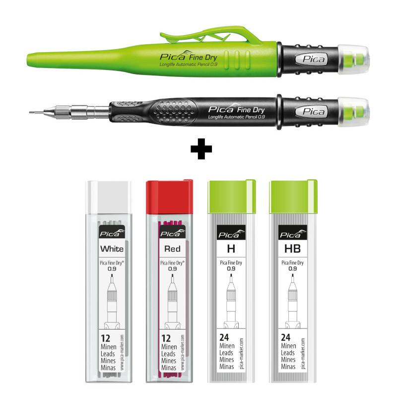 Pica Marker (ピカマーカー) 7070SB03 FineDryシャープペンシル ＋替芯(H・HB・赤・白) : 島道具Yahoo!ショッピング店 - 通販 - Yahoo!ショッピング