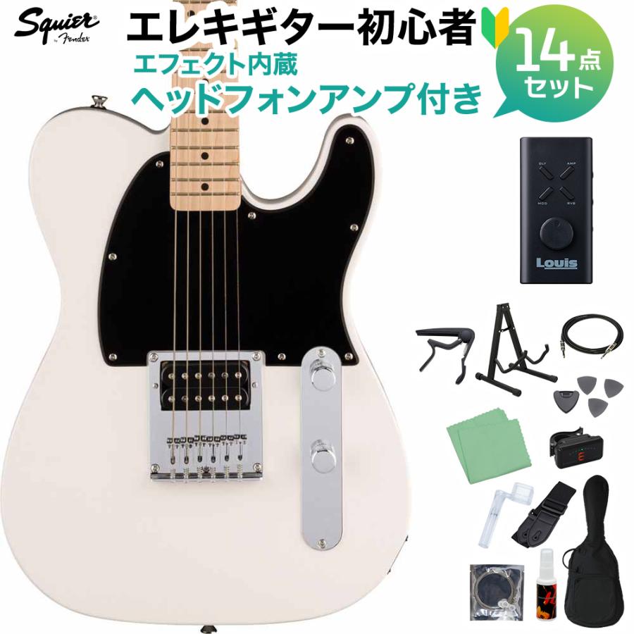 Fender Squier by スクワイヤー / スクワイア SONIC ESQUIRE Arctic White エレキギター初心者14点セットヘッドホンアンプ付き エスクァイア : 島村 ...