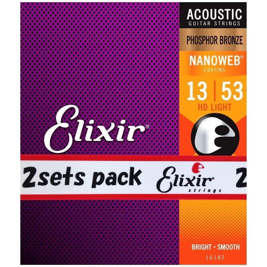 Elixir エリクサー NANOWEB フォスファ―ブロンズ 13-53 HDライト 2セット #16182 アコースティックギター弦 お買い得な2パック : 島村楽器Yahoo!店 ...