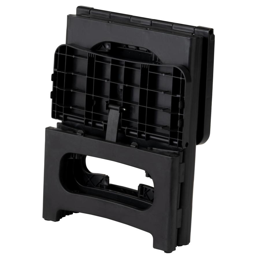 ステップ台 2段 折りたたみ式 コンパクト 踏み台 フォールディングステップ ブラック スツール 耐荷重80kg シンプル 安定 爆買 ...