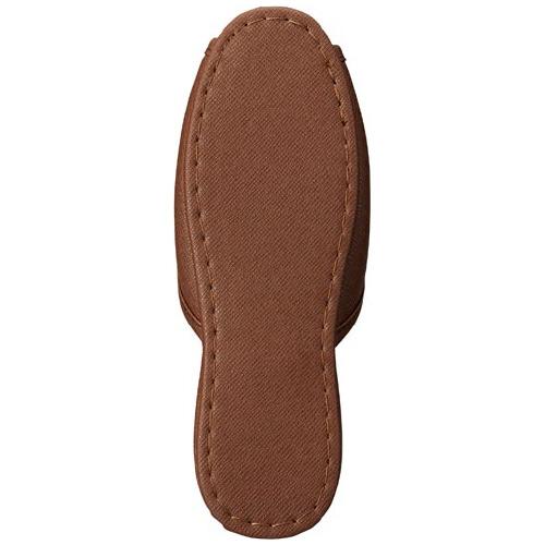 テンダイ 抗菌レザー調スリッパ 前あきタイプ M ブラウン 外寸法：約26．5cm E123007 :20321734:ジムエールYahoo ...