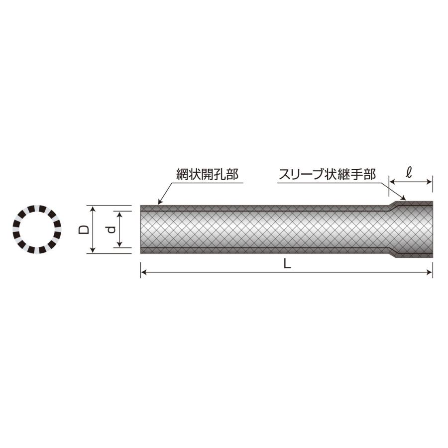 暗渠排水管 ネトロンパイプ 全面開孔 EP-100 内径106.5mm×外径 暗渠排水管 ネトロンパイプ 全面開孔 EP-100 内径106.5mm×外径