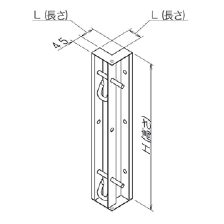 NSP 鋼製型枠 型枠幅45mm用 80外コーナー 450H 長さ80×高さ450 品番8325417 : nsp8325417 : 清水金物.biz - 通販 - Yahoo!ショッピング