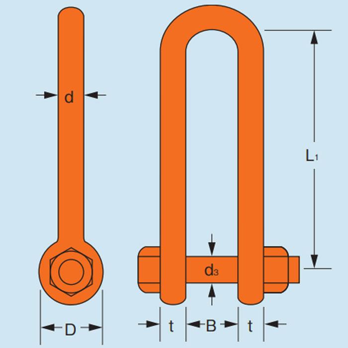 大洋製器工業 強力長シャックル ボルト・ナットタイプTSL TSL-6T×170 使用荷重6トン 矢板引抜き作業に最適 : 清水金物.biz - 通販 - Yahoo!ショッピング