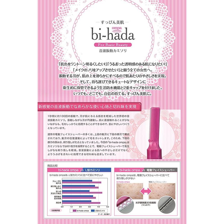 bi-hada ompa 音波電動カミソリ 脱毛アイテム うぶ毛 うぶ毛専用カミソリ 美肌 びはだ ビハダ : シンビモール - 通販 - Yahoo!ショッピング