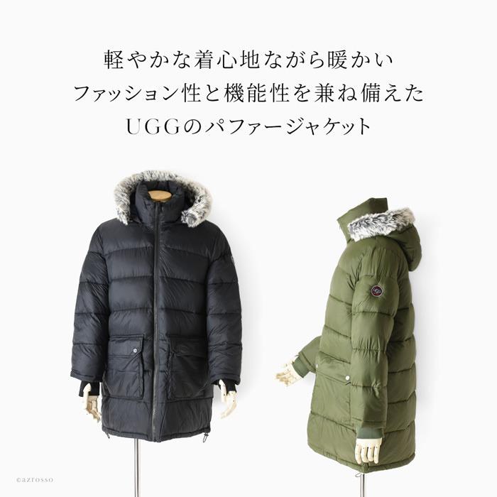 ダウンジャケット レディース 中綿ジャケット アグ コート UGG Ozzy キルティングジャケット ファー フード付き ミドル丈 アウター ...