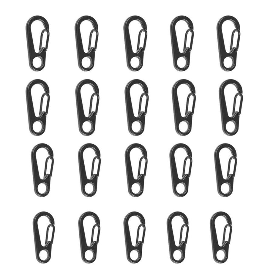 Generies 20個セット 小型カラビナミニ アウトドア カラビナ フックスナップ 合金 超軽量 多機能 ステンレス 小物 登山 キャンプ ...