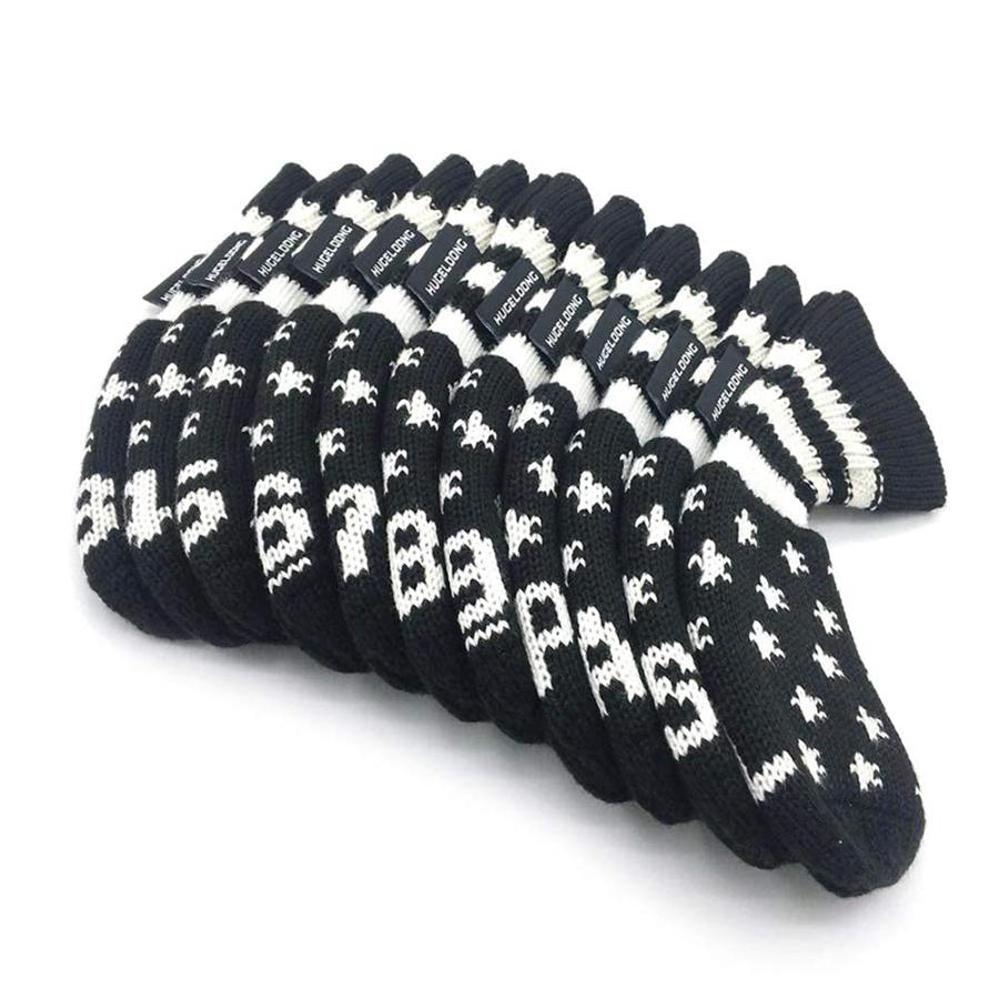 HUGELOONG ニットゴルフヘッドカバー アイアンカバー 星図案トップに