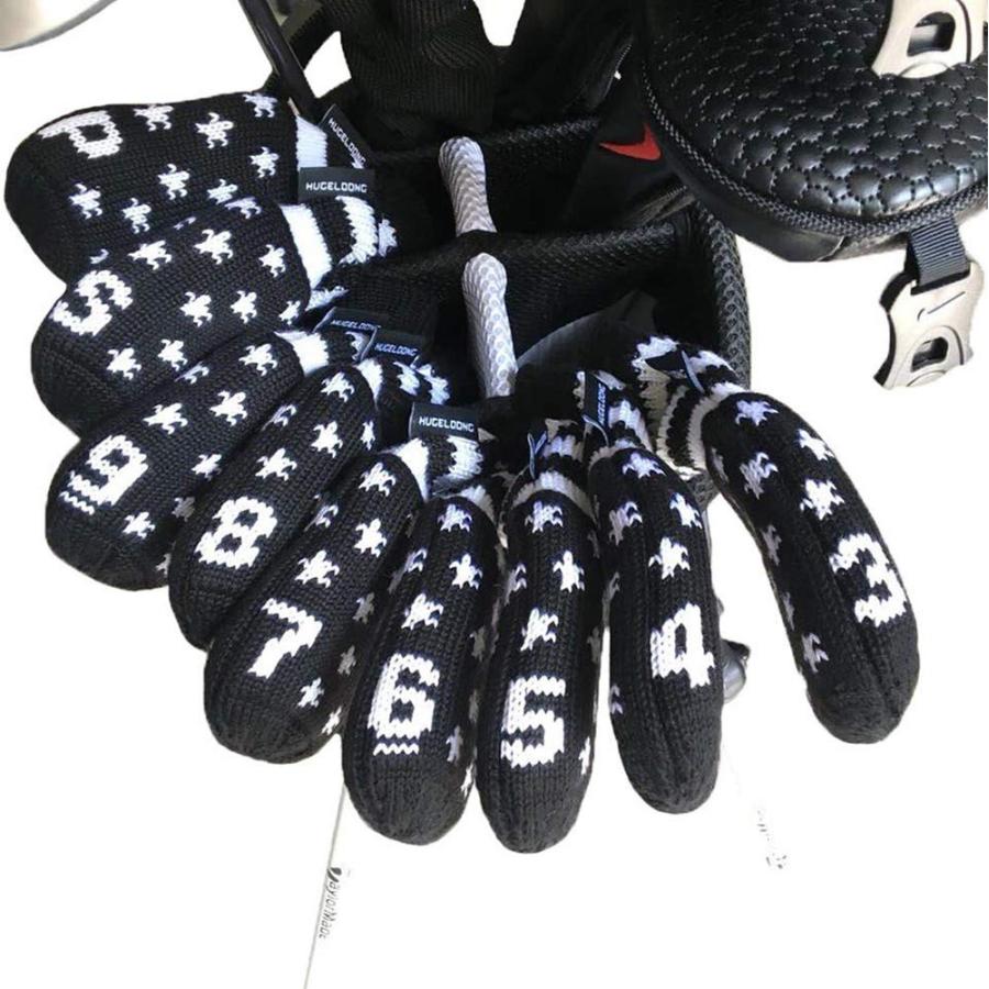 HUGELOONG ニットゴルフヘッドカバー アイアンカバー 星図案トップに