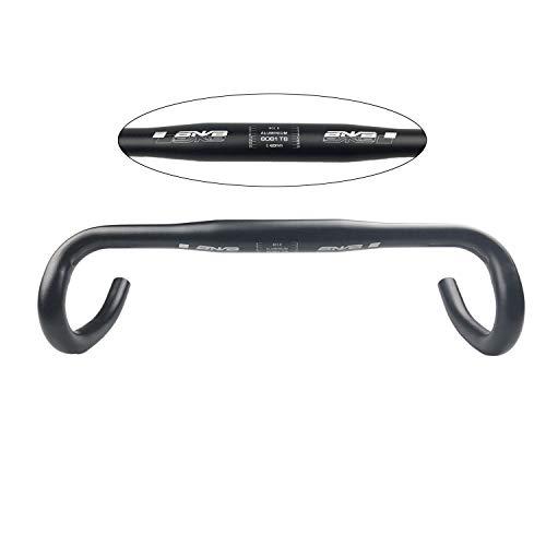 BNVB 自転車用ハンドル 25.4/31.8mm アルミ合金製 ロードバイクドロップハンドル 380/400/420mm 直径：31.8mm ...