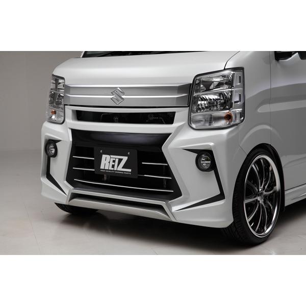 エブリイワゴン REIZ(ライツ) DA17W エブリィ ワゴン フロントバンパースポイラー [未塗装/黒ゲルコート仕上げ] FRP製 受注生産品 フルバンパー グリル一体 : シャイニング ...