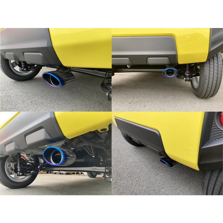 REIZ ダイハツ LA900S/LA910S タフト クローム マフラーカッター ボルトオン SUS304 カーボン メッキ マフラー ...