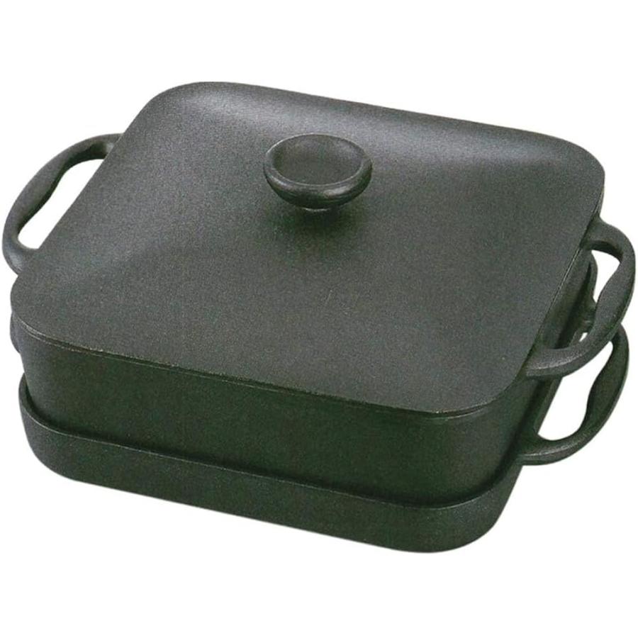 岩鋳(Iwachu) スクエアパン 黒 本体サイズ(cm):30.5×24.5×(H)3.5(浅型)・(H)8.5(深型) IH対応 21700 両手 : Shining Today - 通販 ...