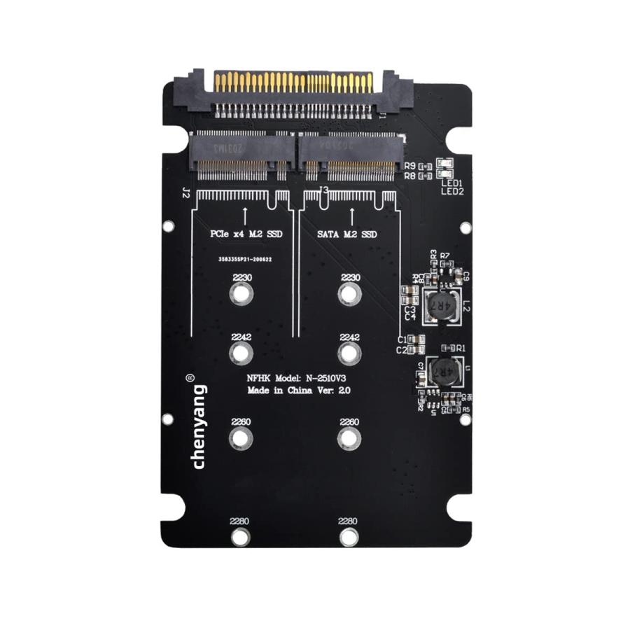 chenyang M.2 NVME/NGFF SATA SSD to U.2 SFF-8639 2イン1コン ...