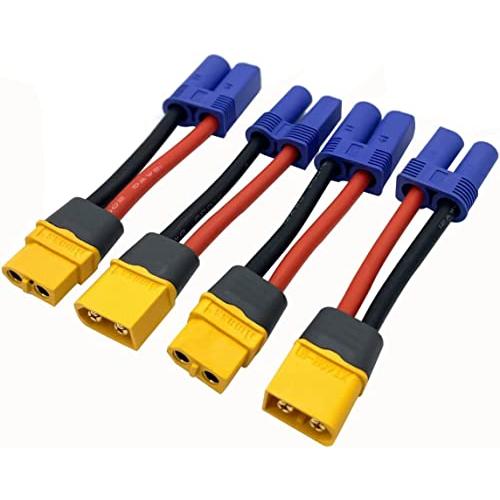 2ペア XT60 XT-60 XT60H オス メス プラグ コネクタ - EC5 アダプタ ケーブル 12AWG シリ : Shining Today - 通販 - Yahoo!ショッピング