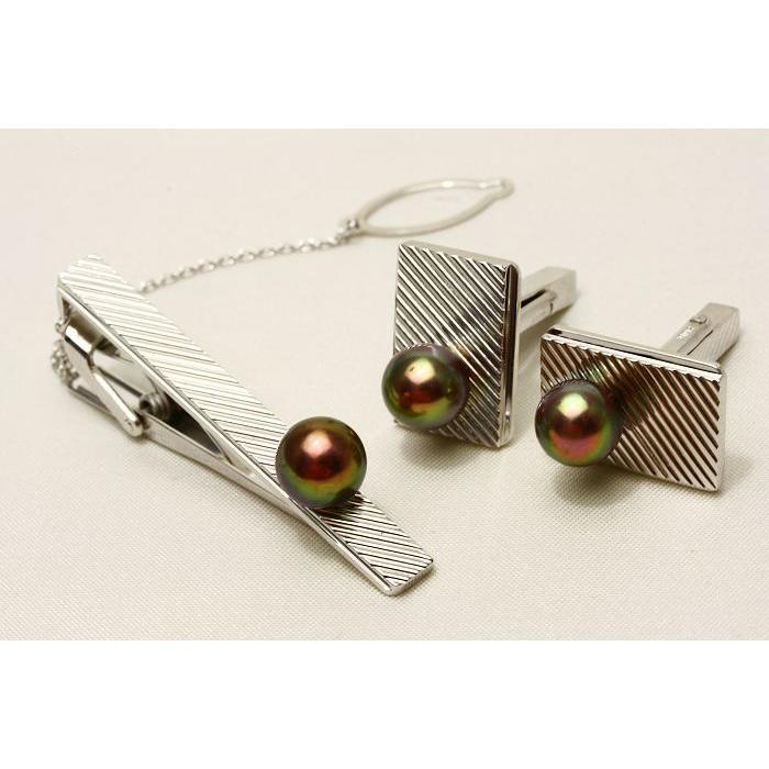 タイピン カフス 2点セット 真珠 アコヤパール 8mmUP レッドカラー : 真珠倶楽部 - 通販 - Yahoo!ショッピング