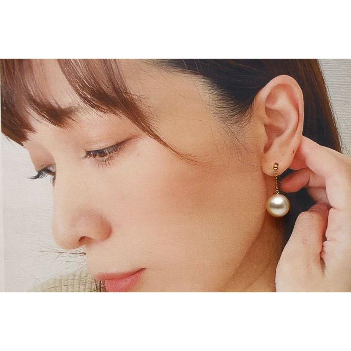 南洋白蝶真珠パールチェーンピアス 12mm ピンクカラー K18製 : 真珠倶楽部 - 通販 - Yahoo!ショッピング