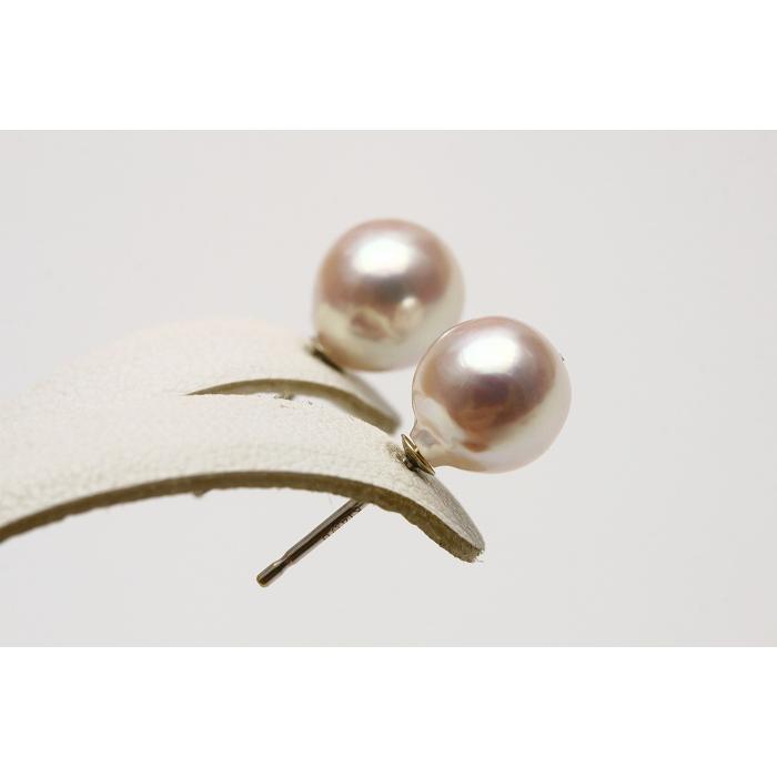アコヤ真珠パールピアス 8.0-8.5mm ホワイトピンクカラー K14WG アコヤ真珠パールピアス 8.0-8.5mm ホワイトピンクカラー K14WG