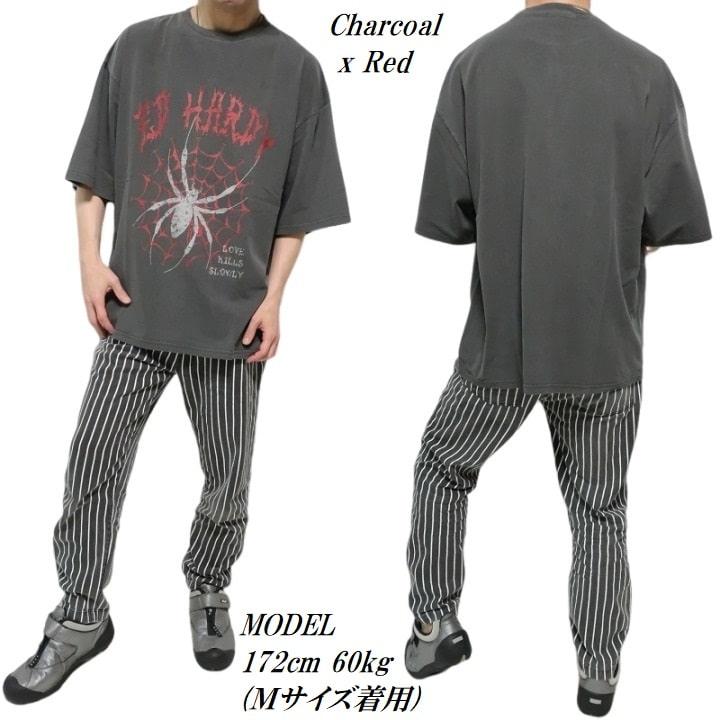 Ed Hardy エドハーディー ed hardy Tシャツ 半袖 スパイダー/蜘蛛 メンズ レディース tシャツ オーバーサイズ : シンキ ...