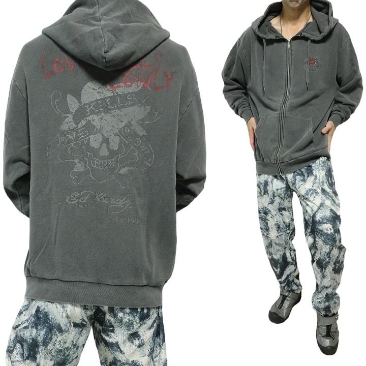 Ed Hardy エドハーディー ed hardy ジップ パーカー 長袖 スカル Ed Hardy エドハーディー ed hardy ジップ パーカー 長袖 スカル