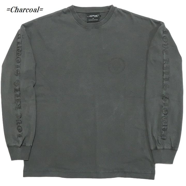 エドハーディー ed hardy Tシャツ ロンT メンズ レディース tシャツ オーバーサイズ 十字架/ハート 長袖 カットソー ...