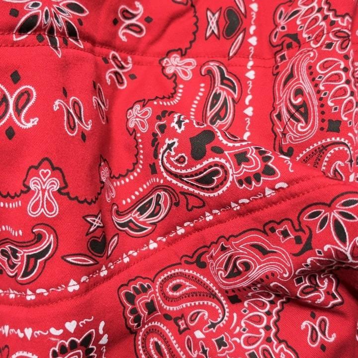 リバーシブル/中綿ジャケット ペイズリー バンダナ柄 X無地 スタンドJKT ワイドサイズ 服 メンズ アウター 通販 M-XL :OUT74 ...