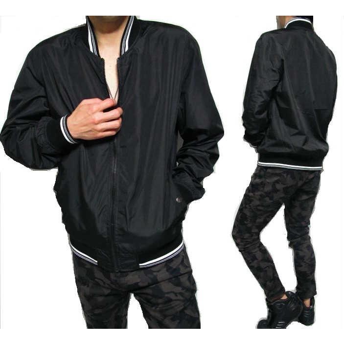 スカル ドクロ MA-1 ジャケット 薄手 メンズ リバーシブル プリント ブラック無地 M-XL : rot19-0 : シンキロウ ...