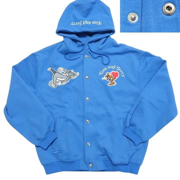 トムとジェリー パーカー スナップ/ボタン メンズ アニメ 刺繍 厚手/スウェット/裏起毛 オーバーサイズ 長袖 : tom28 : シンキ ...