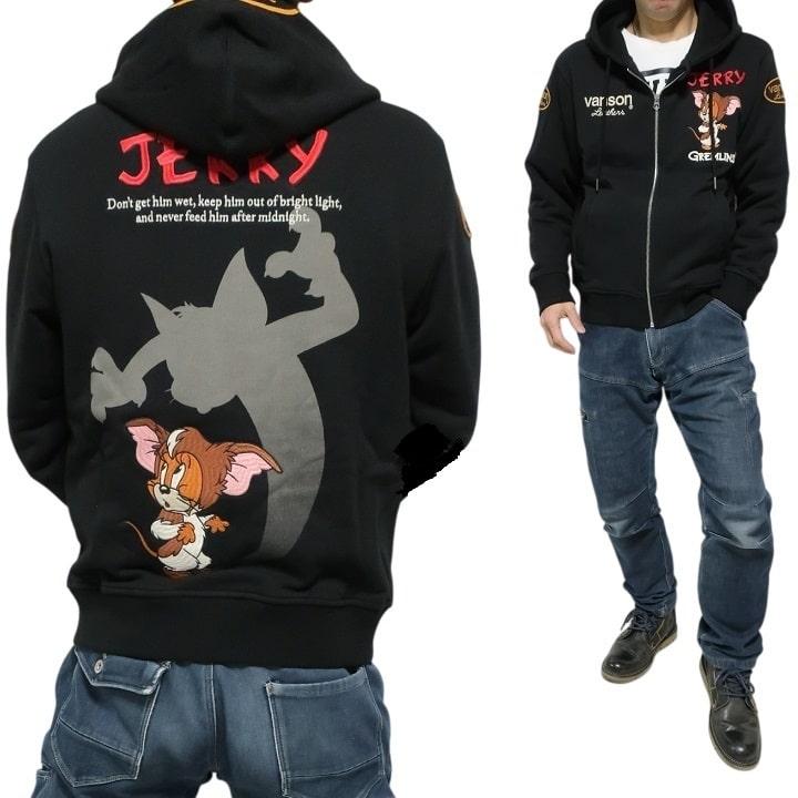 VANSON（バンソン） トムとジェリー グレムリン コラボ 刺繍 ジップ