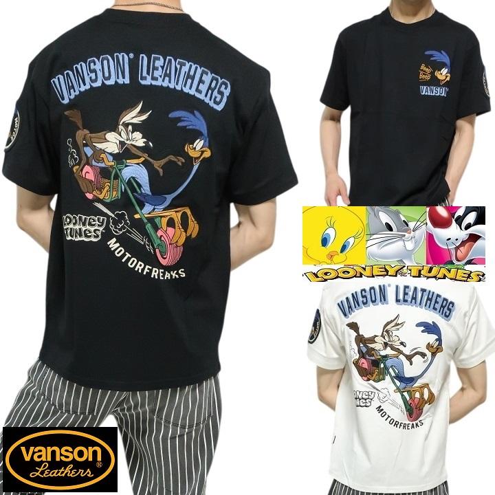 VANSON Tシャツ 半袖 バンソン ルーニーテューンズ ライダー/ロードランナー/ワイリーコヨーテ LTV-2506 刺繍 LOONEY TUNES : シンキロウ・ジャケット - 通販 ...